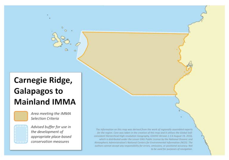 Carnegie Ridge, Galapagos to Mainland IMMA - Marine Mammal Protected ...